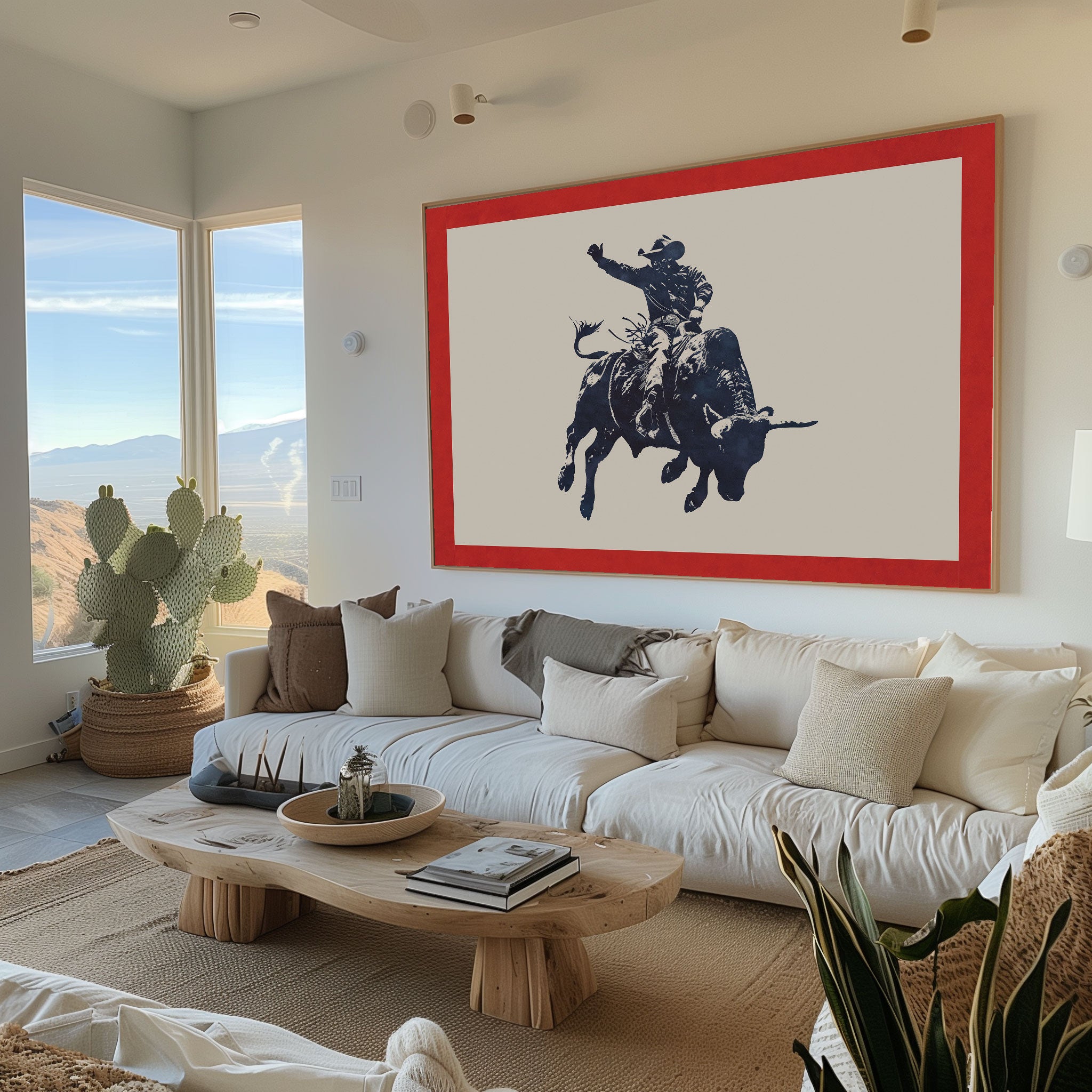 Western Wall Art – Vintage Rodeo Cowboy Print With Rustic Wild West ...